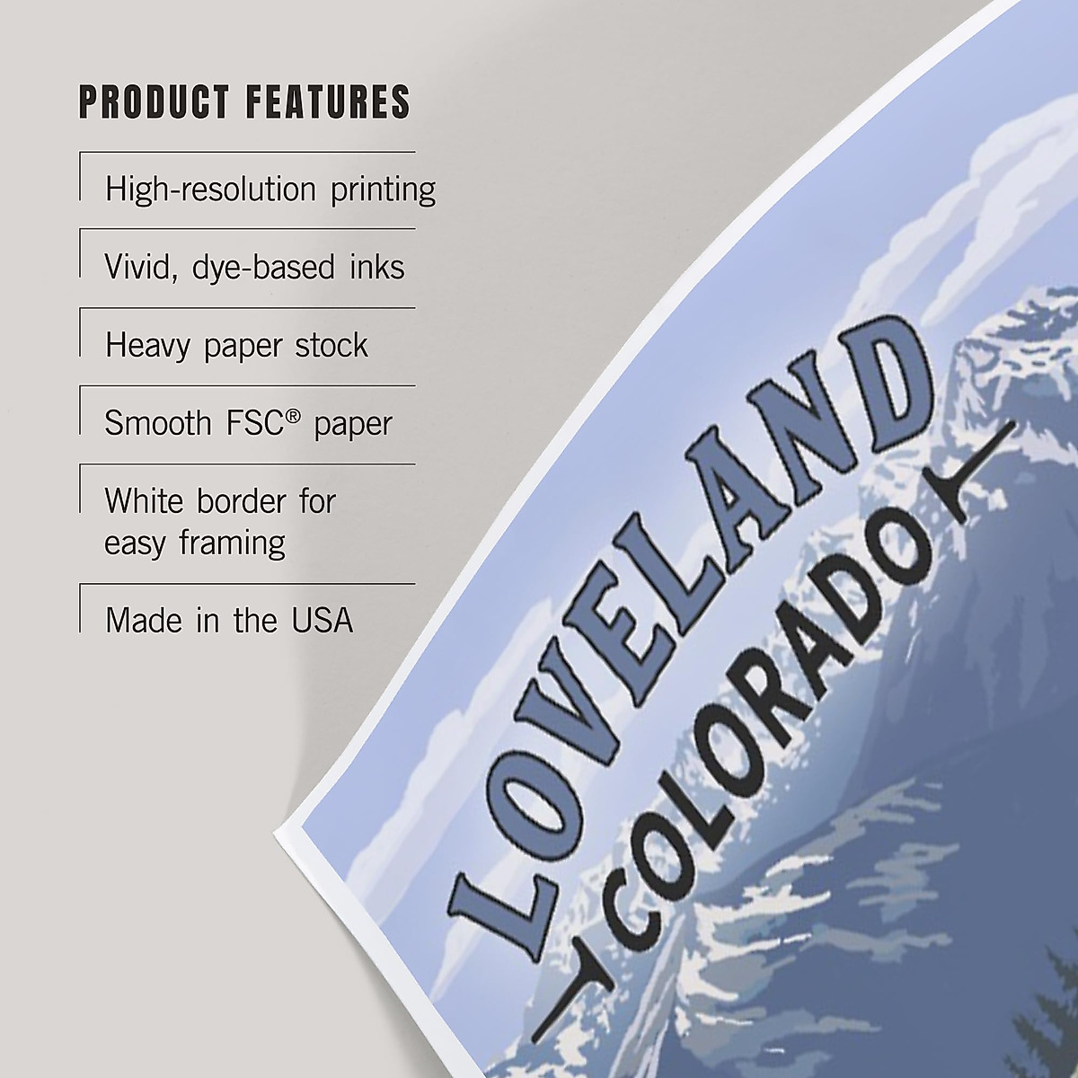 Lantern Press Loveland, Colorado, Trail Ridge and Hikers (12x18 Art Print, Travel Poster Wall Decor)