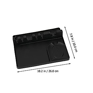 Cabilock Silicone Kitchen Spoon Rest Utensil Rest Drip Pad Non Slip Stove Top Spatula Holder for Ladle Tongs Kitchen Gadgets Cooking Tools Black