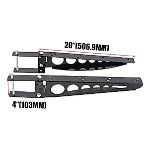 HECASA Bumper Cargo Bracket Compatible with RV 4 Inch Bumper Mounted Cargo Box/Generator Tray Support Arms