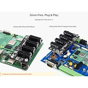 waveshare Extended 4-Ch PCIe Gen 2 ×1 Expander Stable Performance Driver-Free Plug & Play