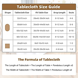 Nacuci Oval Tablecloth 60x102 Inch Polyester Fabric Table Cloth Solid White Heavy Duty Table Cover Washable for Dinning Kitchen Home Party