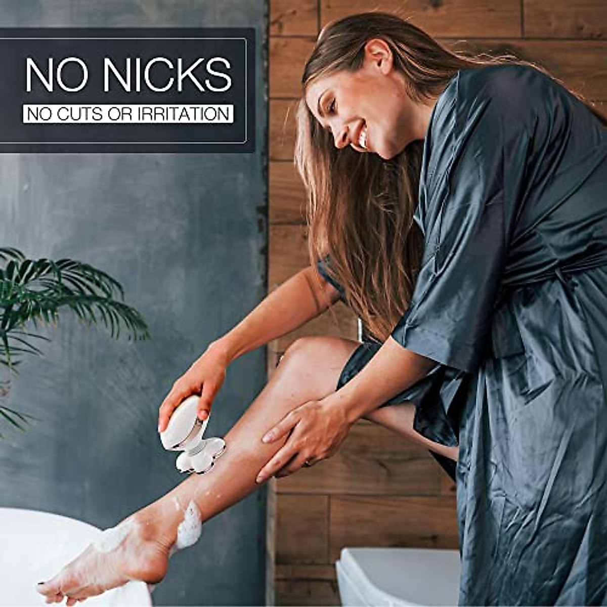 Electric Razors for Womens, 2-in-1 Best Shaver for Women, Rechargeable Trimmer with Detachable Head for Women's Legs, Bikini, Face, Lips Hairs, Cordless Wet Dry Facial Hair Removal for Women