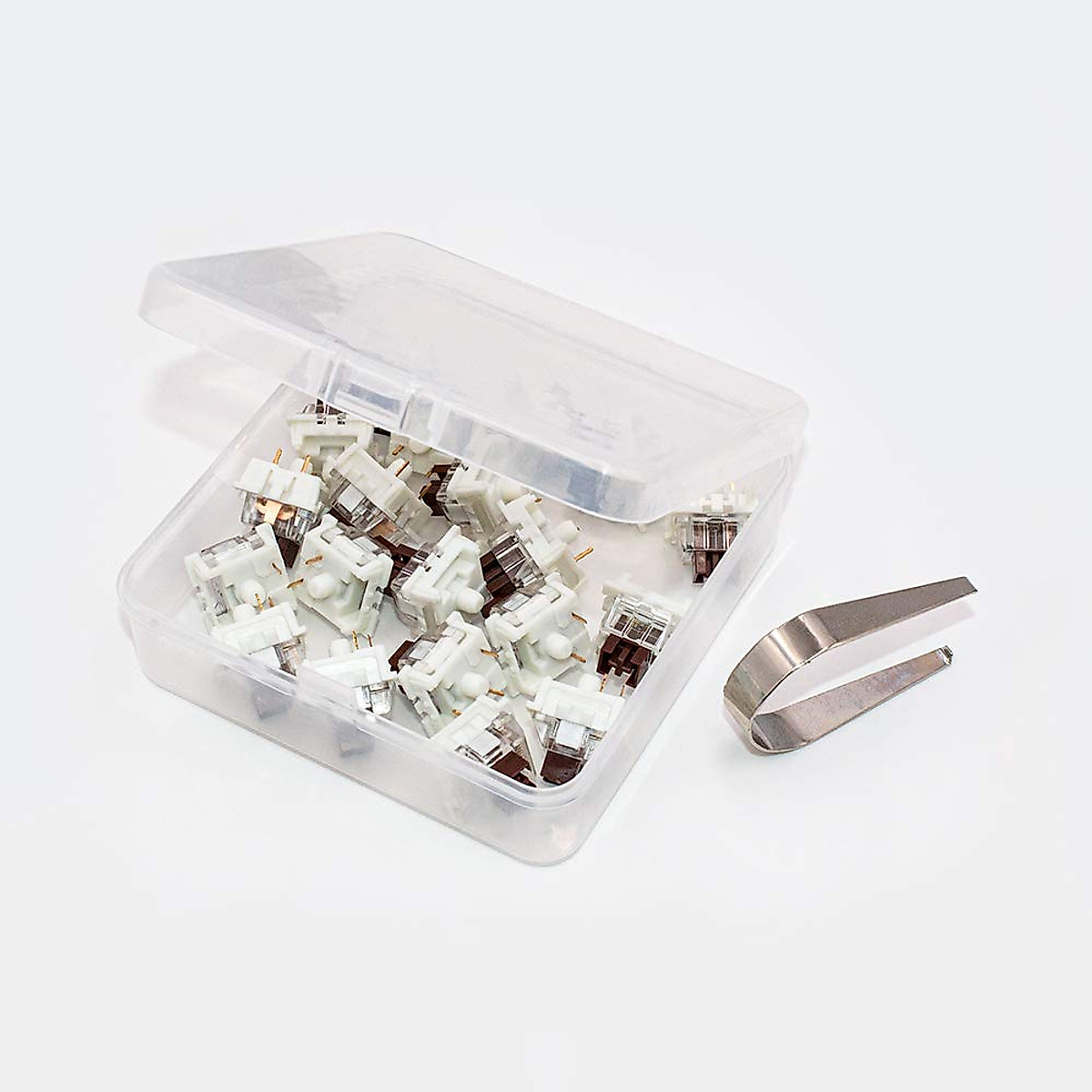 Outemu (Gaote Brown Switches 20 Pack, 3-Pin Tactile 50gf Dustproof RGB Key Switches - Gateron and Cherry MX Equivalent DIY Replaceable for Mechanical Gaming Keyboard