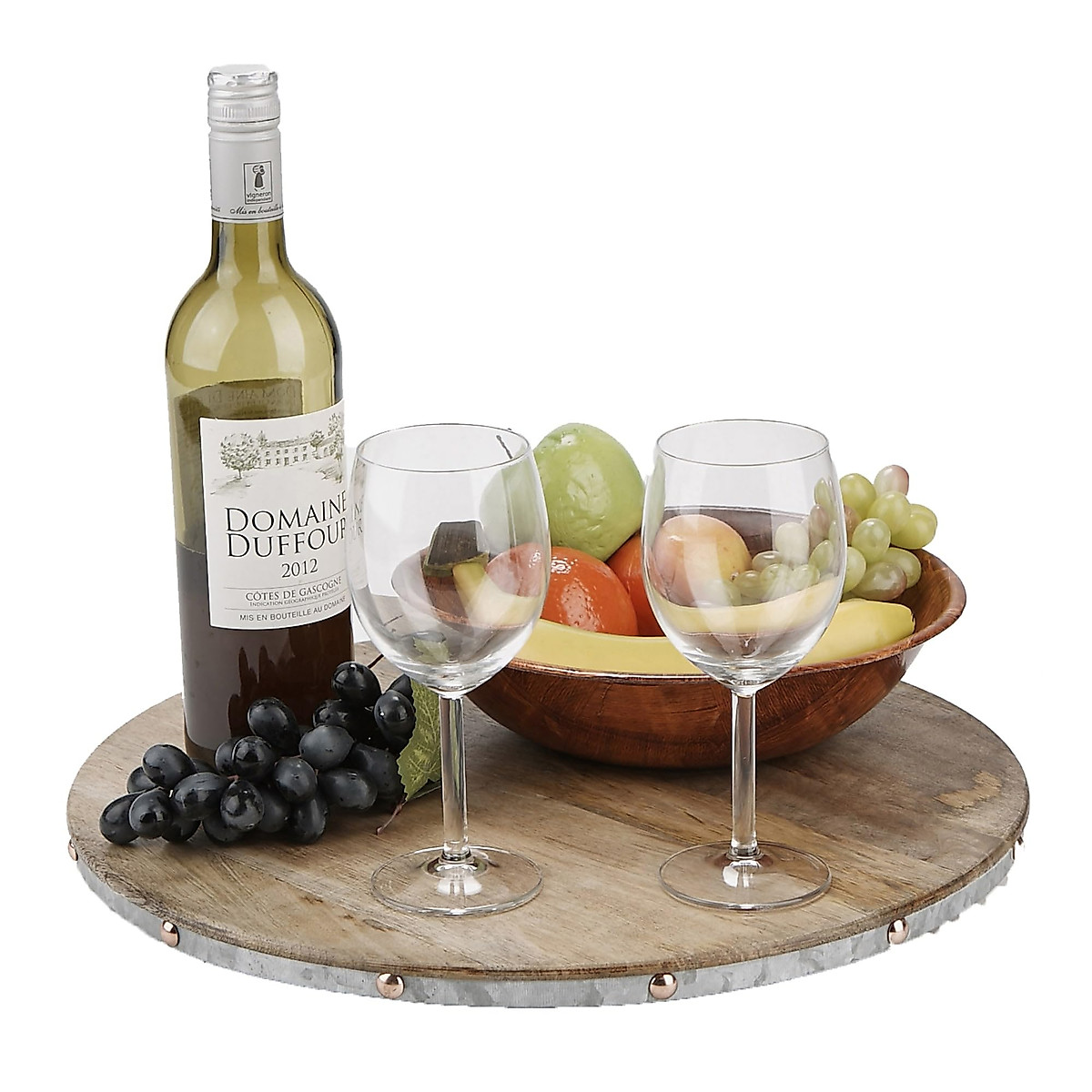 Mind Reader Wood, Wooden, Spinning Lazy Susan, Rotating Organizer, Thick Single Turntable, Brown, One Size