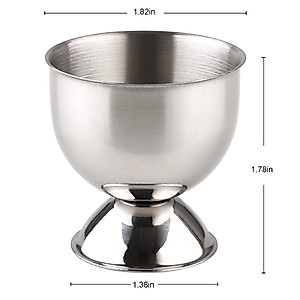 Egg Cups Set for Hard Soft Boiled Egg Stainless Steel Egg Tray Holder Kitchen Tool
