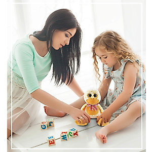 DolliBu Plush Duck Stuffed Animal - Soft Fur Huggable Sitting Yellow Duck, Adorable Playtime Duck Plush Toy, Cute Lake Bird Cuddle Gift, Super Soft Plush Doll Animal Toy for Kids & Adults - 9 Inches