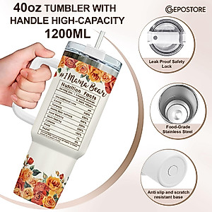 Christmas Gifts for Women Girls,Mama Bear 40 Oz Tumbler with Lid, Cute Cartoon Character Travel Cup, Christmas Gifts, Birthday Gift For Movie Lover