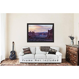 Southwestern Photography Print (Not Framed) Picture of Sandstone Cliff Walls at Sunset on Summer Evening in Arches National Park Utah Desert Wall Art Western Decor (5" x 7")