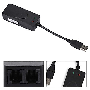 Fax Modem， Dual Port USB2.0 56K External Modem Driver， Plug and Play USB Modem， for Win 7/Win 8/Win 10/Win XP