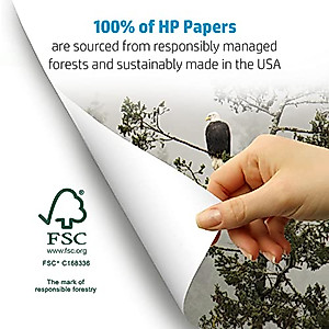HP Printer Paper | 8.5 x 11 Paper | BrightWhite 24 lb | 5 Ream Case - 2500 Sheets |100 Bright |Made in USA - FSC Certified | 203000C