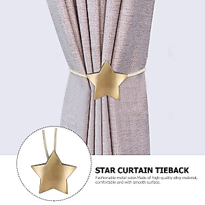 BESPORTBLE Star Curtain Magnetic Buckle Light House Decorations for Home Curtain Rods Holders Home Accessories Decor Sheer Drapes Star Curtains Curtain Tape Office European Style
