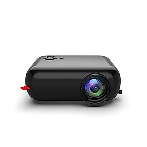 Portable Mini Video Projector, 1800 Lumens A10 Pro Home Theater Phone Mirroring Projectors, Portable Movie Display Projector with Built-in Speaker Mobile Phone Projector (Black)