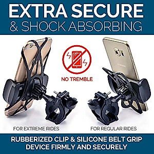 CAW.CAR Accessories The Only Metal Bike & Motorcycle Phone Mount - for Any Smartphone (iPhone 14, Galaxy S22). Unbreakable Handlebar Cell Phone Holder for Bike & Bicycle