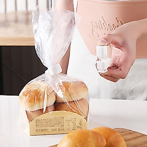 10 Snack Bag Clips, Bread Bag Clips, Moisture-Proof Clips, Milk Powder Bag Pressure Seal Clips, A Variety of Colors, Suitable for Life. 10Off-White