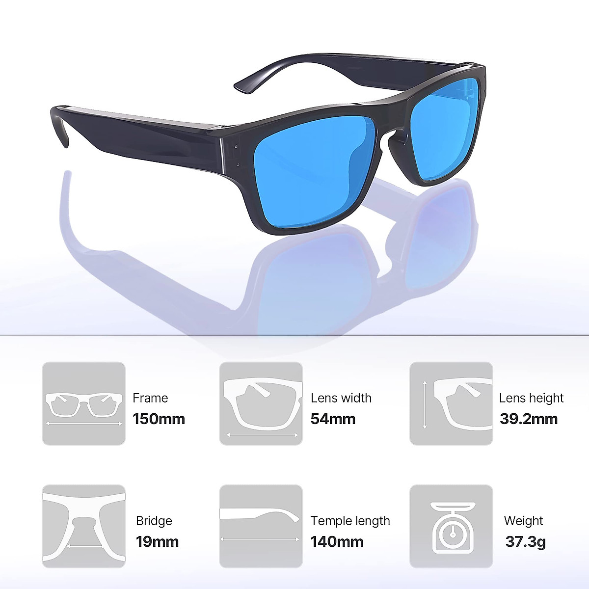 ViView Camera Sunglasses Touch Control,1080P Video Recording Camera Glasses,Ultra Long 115 Mins Runtime Glasses with Camera for Fishing Driving Riding Hiking (G5-64gig)