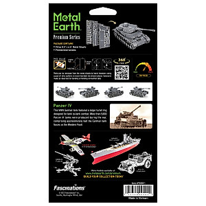 Metal Earth Premium Series Panzer IV Tank 3D Metal Model Kit Fascinations