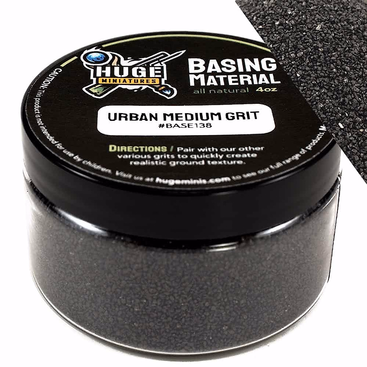 Huge Miniatures Basing Materials, Urban Medium Grit Ballast Model Basing Materials for Tabletop and Diorama – 4oz Jar