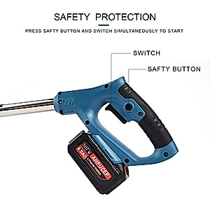 Weed Wacker Cordless Brush Cutter with 9Blades,Electric Brush Cutter Stringless Weed Eater Battery Weed Wacker Battery Powered by 2Pcs 36TV 4Ah Batteries,String Trimmer for Lawn Garden,Lightweight