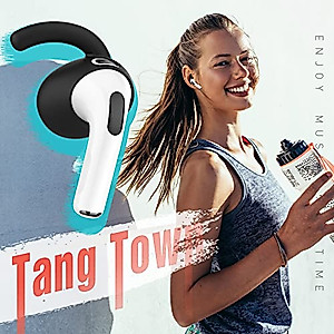 Ear Hooks Covers Compatible with Apple AirPods 3, Added Storage Pouch, Anti-Slip Silicone in-Ear Earhooks Covers, Ear Wings Accessories for Apple AirPods 3rd Generation (3 Pairs, Mixed Colors)