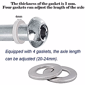 OTFAITP Hex Lock Male and Female Scooter Parts Axle Front Rear Allen M8 Screws for 2-3-4-Wheel Kid Scoote Furniture Wheelchair Kick Scooters Pull-Along Wagons Inline Skates Axles Repair (86)