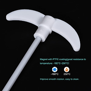 MECCANIXITY PTFE Electric Stirring Rod 300mm Length Overhead Stirrer Mixer Shaft with Foldable Paddle for Lab 2Pcs