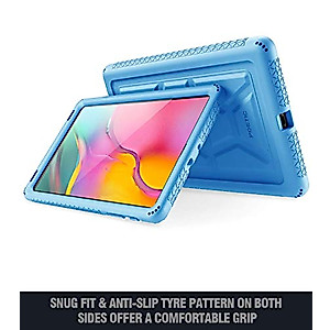 Poetic TurtleSkin Heavy Duty Case Designed for Galaxy Tab A 10.1 2019, Model SM-T510/T515, Rugged Shockproof Drop Protection Kids Friendly Silicone Cover Case, Blue