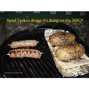 Spud Spikes 6-Inch Potato Baking Nails Food-Grade Stainless Steel, 1 Set of 4