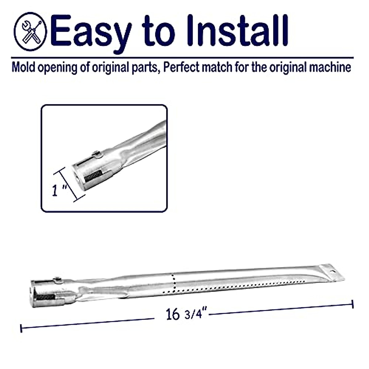 YOUFIRE Gas Burners Tube Stainless Steel BBQ Grill Replacement Parts for Kenmore Series Models and Master Forge 3218LT, 3218LTN, L3218, SH3118B 5 Pack Pipe