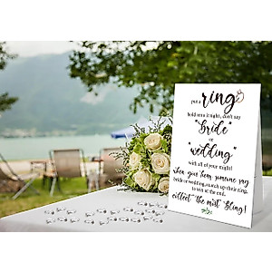 Don't say Bride or Wedding Game, Put a Ring on It Bridal Shower Game with 50 Fake Rings, Bridal Shower Decorations, Bachelorette Hens Party Game, Wedding Shower Supplies - 01
