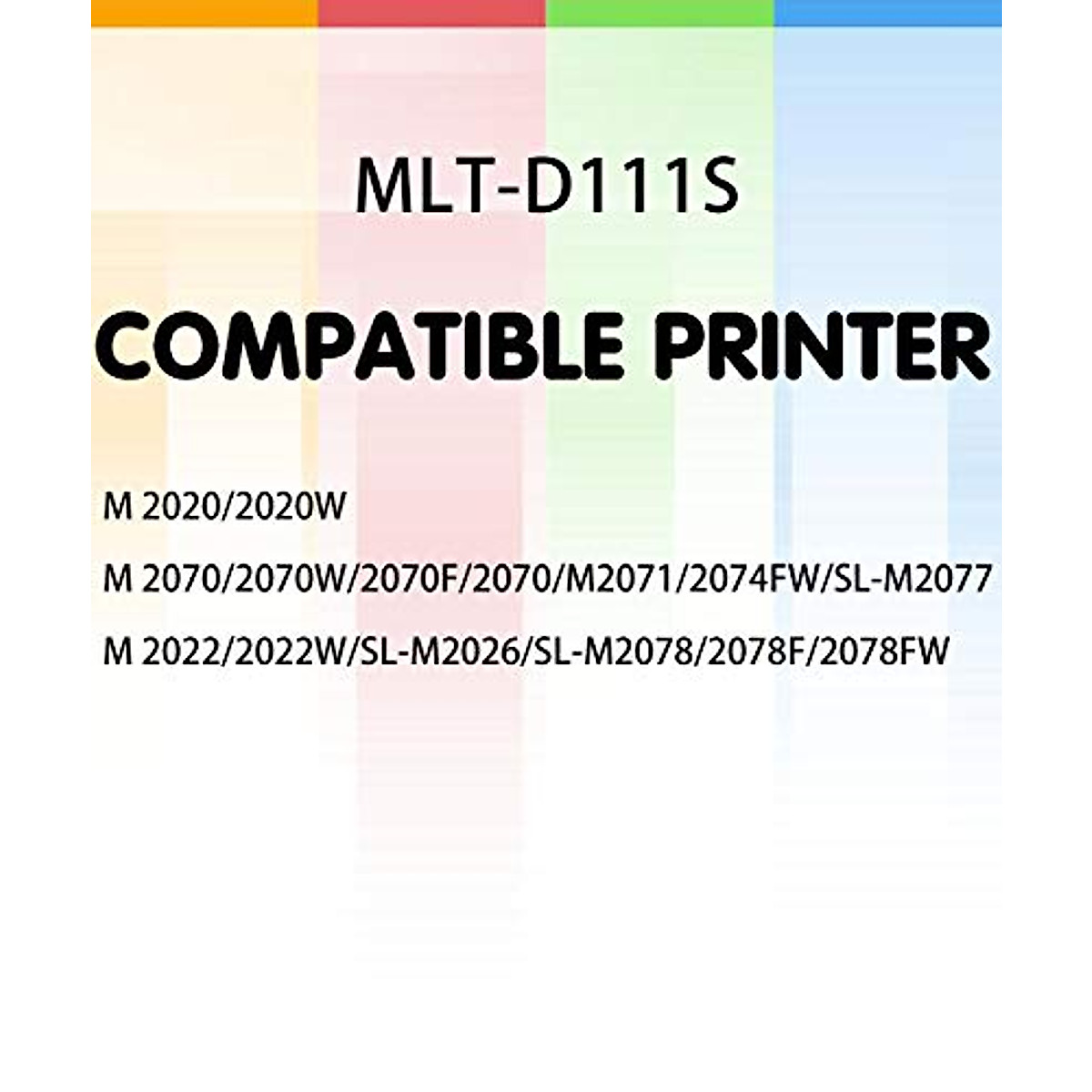 (Pack of 5) Compatible Replacement for Samsung MLT-D111S D111S 111S Toner Cartridge MLTS111S for Used in Printer Xpress M2020 M2020W M2022 M2022W M2024 M2026 M2070 M2070W M2078, by GTS