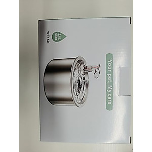 Heroange Cat Water Fountain Stainless Steel, 68oz/2L Ultra Quiet Pet Water Fountain for Cats Inside, Automatic Pet Drinking Fountain with Filters, Dog Water Dispenser Bowl Dishwasher Safe