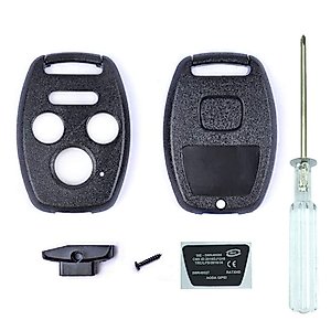 Latest best Keyless Entry Key Fob Case Shell fit for Honda 2003-2009 Accord 2005-2010 CR-V Pilot Ridgeline Civic Remote Control Key Fob 3+1 Buttons Replacement Cover Blank (1pcs)