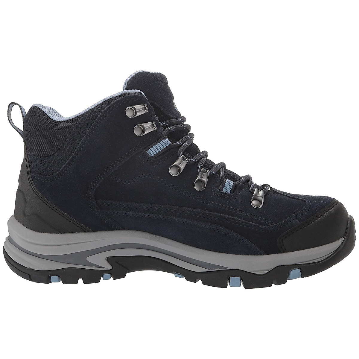 Skechers womens Hiker Hiking Boot, Navy/Grey, 7 US