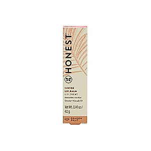 Honest Beauty Tinted Lip Balm | Antioxidant-rich Acai Extracts + Avocado Oil | EWG Certified, Vegan, Cruelty Free | Dragon Fruit