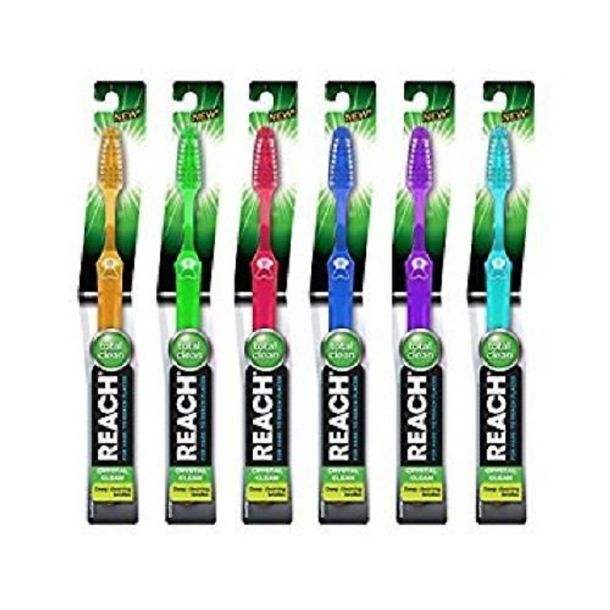 Reach Toothbrush Full Head 6 Brushes Medium, 6 Count (Pack of 1)