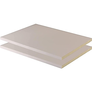 B&B HARDWARE Cabinet Shelves - Melamine 3/4'' Thick - Custom Organize Space with Stylish Cabinet Melamine Shelves - Perfect Solution for Home & Office - Cut to Size (16" Depth x 26 Inches Length)