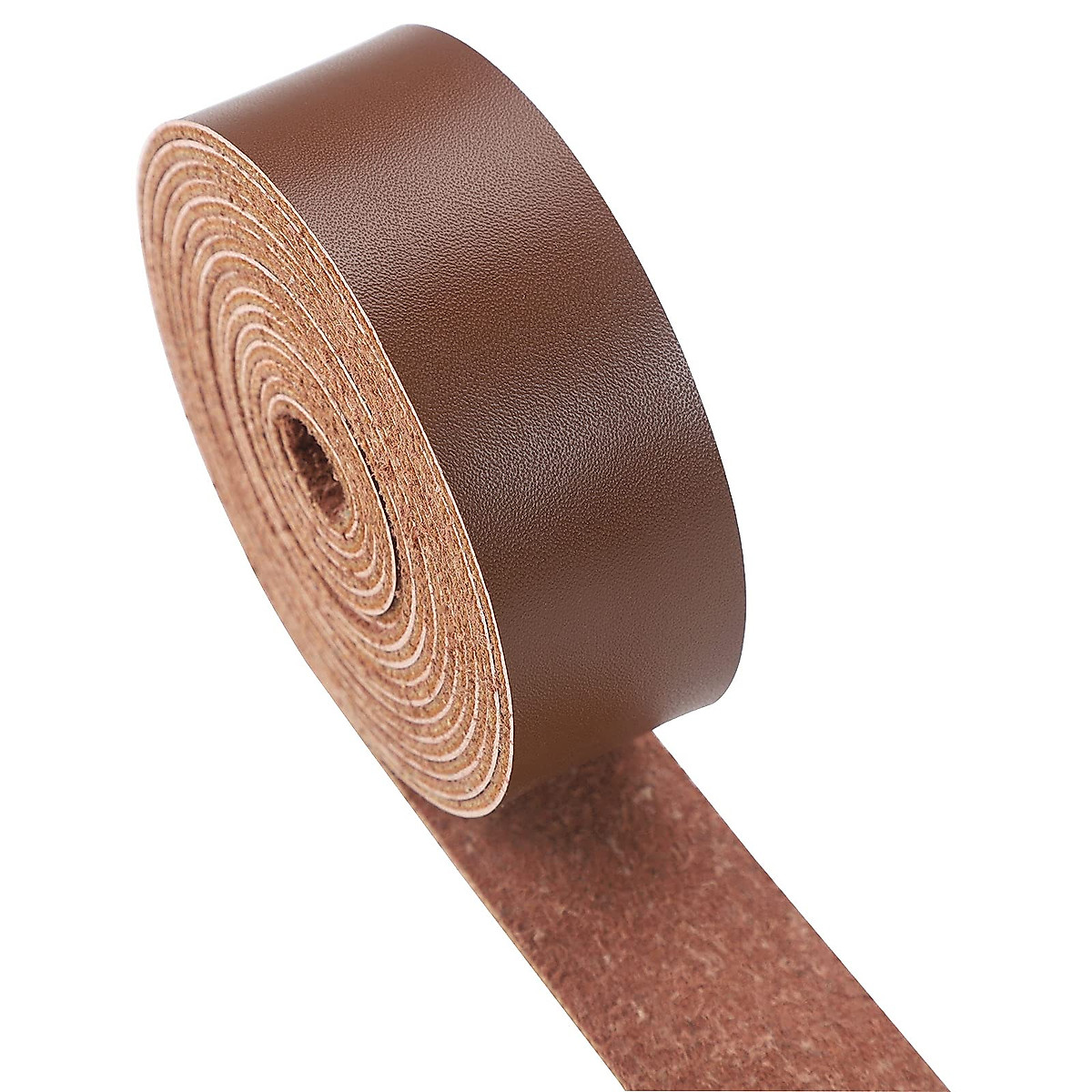 CDY Leather Strap 90 Inches Long 1 Inch Wide, Leather Belt Strips Very Suitable for DIY Craft Projects, Pet Collars, Traction Ropes,Belts, Clothing, Jewelry, Leather Watch Straps (Light Brown)