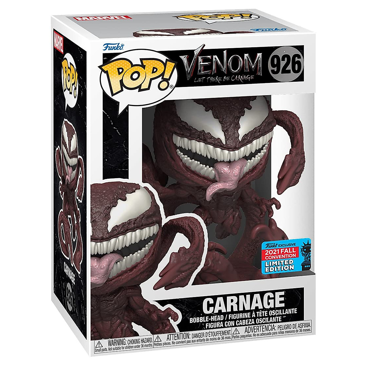 Funko Pop Marvel Venom Carnage 2021 Fall Convention #926 - Exclusive Special Edition - Marvel Pop Figure, Multicoloured, One Size