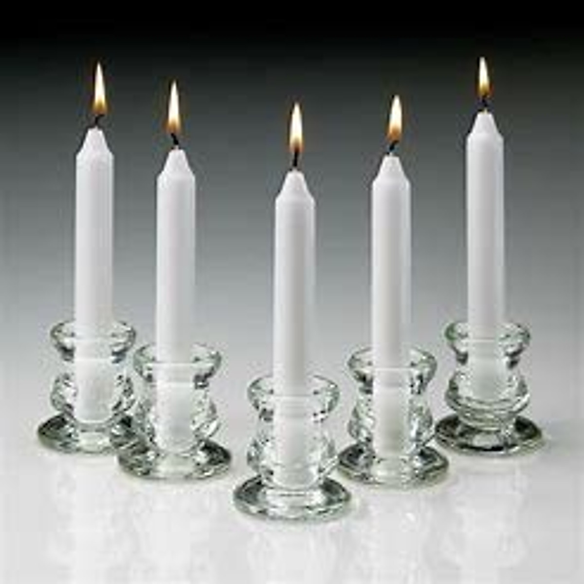 Strulo Unscented, Tall Taper Candles - Dripless Clean Burn - at Least 6 Hour Burn Time - Ideal for Weddings, Dinners, Restaurants, Florists and Decor (White, 8 Inch)