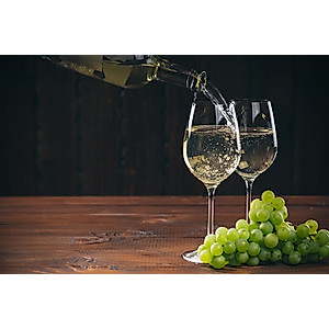 KING CRYSTAL Set of 4 wine glasses | Italian Style | Premium Crystal Clear Glass | Long Stem Wine Glasses | For Tasting, Wedding, Anniversary or Christmas