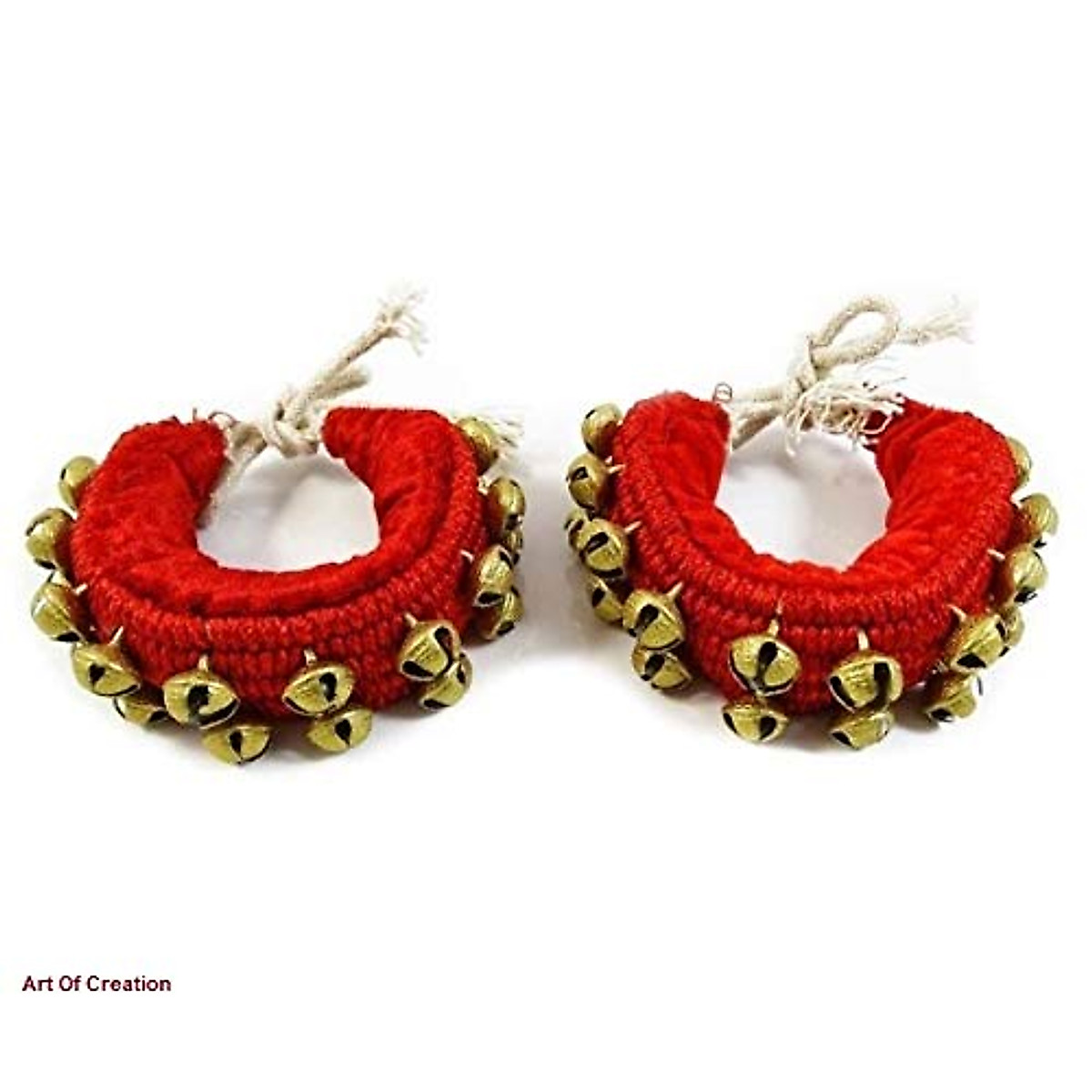 Art of Creation Kathak Dancing Ghungroo Anklet Bells 1 Row Classical Dancers Musical Instrument Bharatnatayam Indian Traditional Ghungru 20 Bell