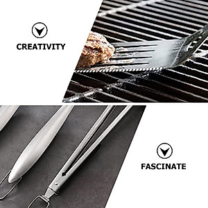 Yardwe 1 Set Barbecue Tool Set Grill Cooking Utensils BBQ Brush Silicone BBQ Sauce Barbecue Sticks Barbecue Fork Stainless Steel Grill Outdoor Barbecue Tool Barbecue Mat Portable