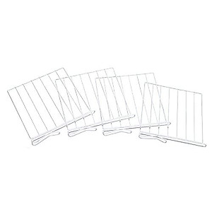 Covers For The Home Sturdy Set of 4 Wire Shelf Dividers - for Solid Shelves - (4 pcs Total)
