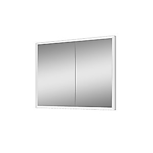 LTL Home Products LI5171 Kona Lighted LED Medicine Cabinet Mirror, 36" x 28" x 5", Aluminum