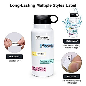 Marklife P11 Label Maker Machine with 4 Rolls Tape,Mini Thermal Wireless Inkless Sticker Printer Machine for Home Kitchen Office Organization