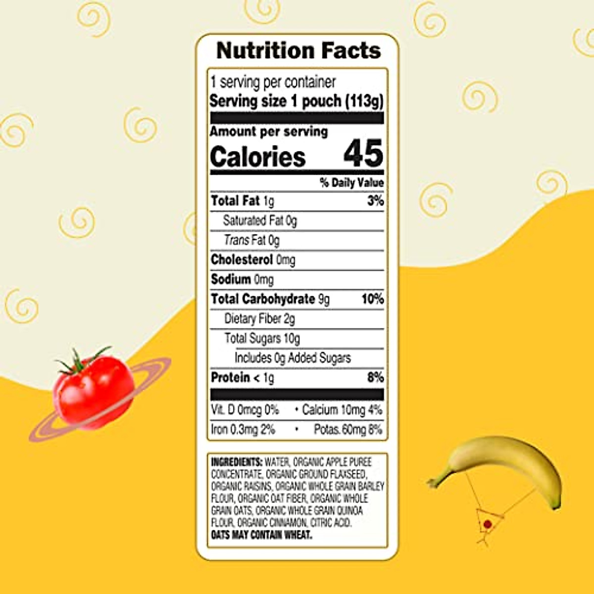 Earth's Best Organic Stage 2 Baby Food, Apple Raisin Breakfast, 4 Oz Pouch