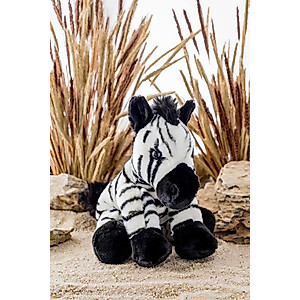 Wildlife Tree 12 Inch Stuffed Zebra Plush - Soft and Floppy Animal Kingdom Collection Toy for Creative Play and Learning