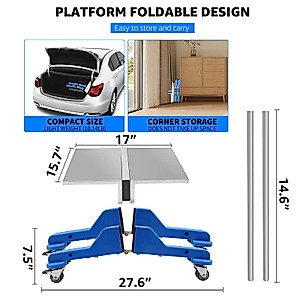 BESTOOL Panel Dolly, Door Dolly with Wheels, Adjustable Clamp Panel Cart Variable Transport and Stand Support 230 lb Capacity, (T-Table Version)