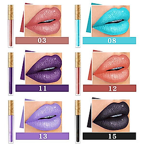 Edanta Kilshye Matte Lipstick Long Lasting Waterproof Liquid Lipsticks Glitter Cream Lip Gloss High Pigment Lipstick Non Stick Cup Lip Makeup for Women and Girls Pack of 1 (Purple 11)