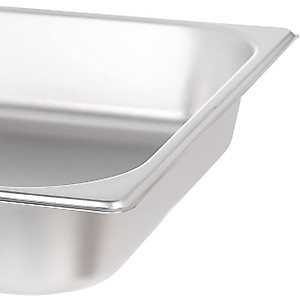 Carlisle FoodService Products Durapan Stainless Steel Divided Steam Table Pan for Catering, Hotel, and Restaurants, Full-Size 2.5 Inches Deep, Silver, (Pack of 6)